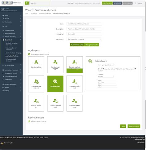Facebook Ads Integration Salesmanago Customer Engagement Platform