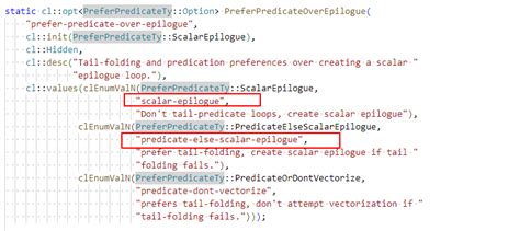 Sve Different Tail Block Processing Policies Llvm Project Llvm