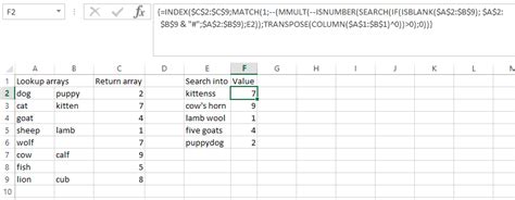 Excel Search Multiple Columns For Text Contained Within Another Column Return A Value Stack