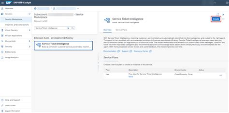 Use Free Tier To Create A Service Instance For Service Ticket Intelligence Sap Tutorials