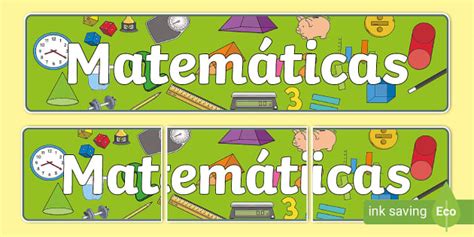 Banner Matemáticas Decoración aula Twinkl