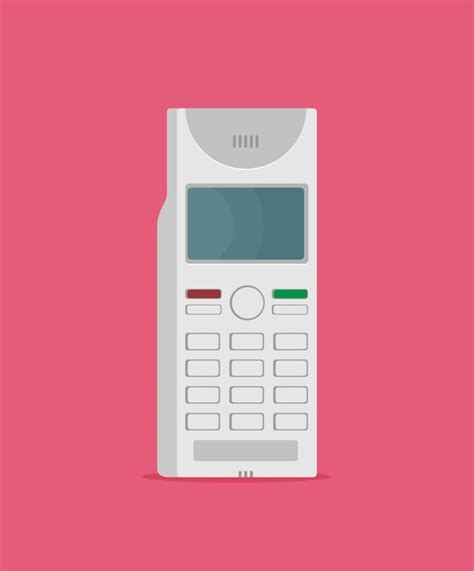 Premium Vector Vector Flat Icon Of Phone With Keypad And Display