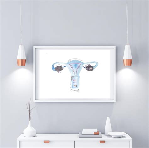 Uterus Anatomy Artwork Midwife Art Obgyn Artwortk Obgyn Etsy