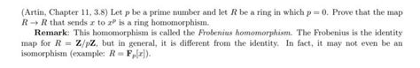 Solved Artin Chapter 11 3 8 Let P Be A Prime Number And Chegg Com