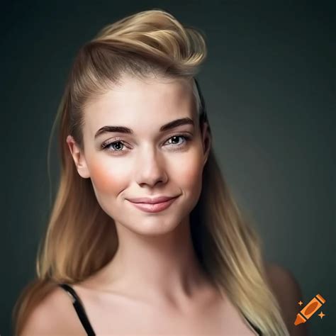 Portrait Of A Young Woman With Freckles And Blonde Hair On Craiyon