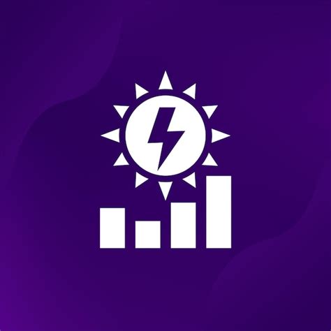 Premium Vector Solar Energy Production Level Icon With A Sun And A Graph