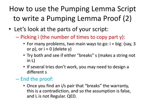 ppt the pumping lemma proving a language is not regular powerpoint