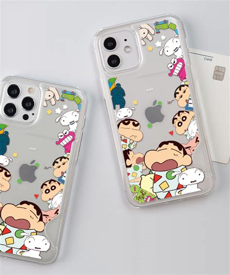 짱구 패턴 반투명슬림카드 케이스 아이폰 16 15 14 13 12 미니 프로 맥스 11 Se3 Se2 갤럭시ㄴ24 S23 S22 S21 노트20 울트라 노트10 플러스