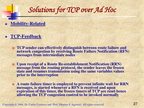 Ppt Chapter 7 Tcp Over Ad Hoc Networks Powerpoint Presentation Free