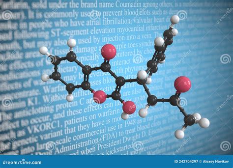 Warfarin Molecular Structure 3d Model Molecule Coumadin Structural