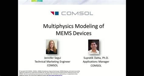 Modeling Mems Devices With Multiphysics Simulation Software