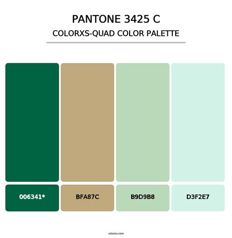 Pantone 3425 C Color Palettes