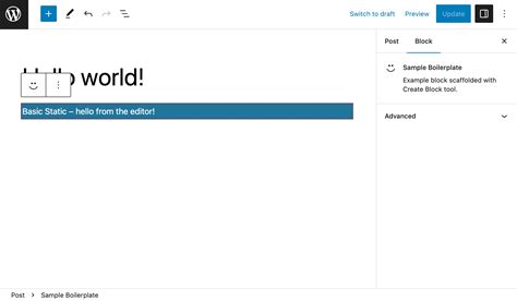 build a simple static custom block in wordpress block creator 01