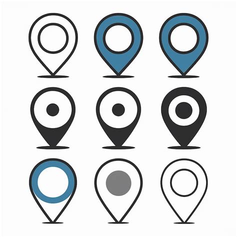 Premium Vector A Collection Of Location Markers Or Pin Icons