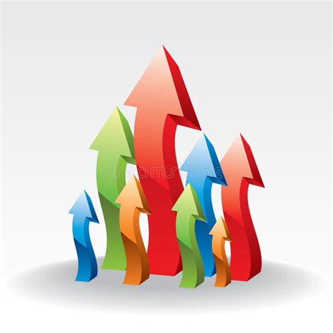 3d Upward Arrow Stock Vector Illustration Of Button 28427884