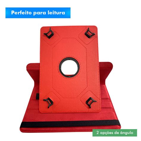 Capa Capinha Tablet Multilaser M10 M10a 3g 4g Tela 10 Polegadas Couro Giratória Inclinável