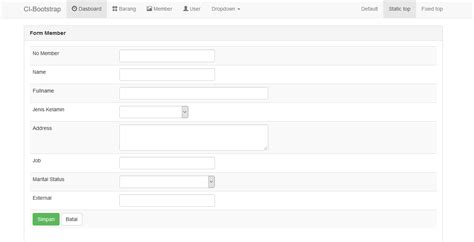 Crud Codeigniter Bootstrap Kode Kecil