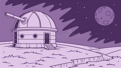 Observatory Dome With Planets Cosmic Science Vector Vector Design Generative Ai Stock Vector