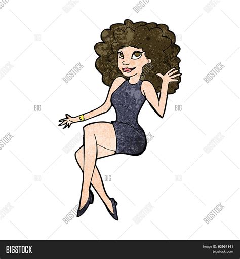 Cartoon Sitting Woman Vector And Photo Free Trial Bigstock