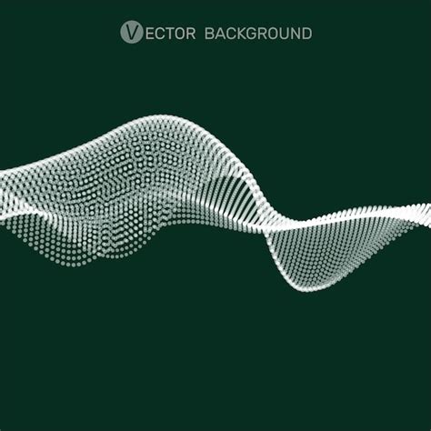 Premium Vector 3d Abstract Digital Wave Of Particles And Wireframe Futuristic Vector Illustration
