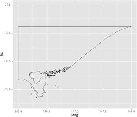 R How Can I Close A Geom Path Plotted From A Polygon Shapefile Stack Overflow