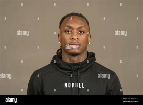 Texas Wide Receiver Xavier Worthy Poses For A Portrait At The NFL
