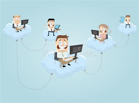 Retro Corporate Guy Is Skating On Thin Ice Stock Vector Illustration