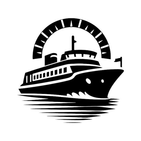 Stunning Ferry Silhouette Vectors Illustration For Graphic Designers