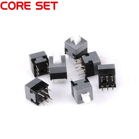 Pcs Lot MM Pin DPDT Mini Push Button Self Locking Switch X Mm High Quality In