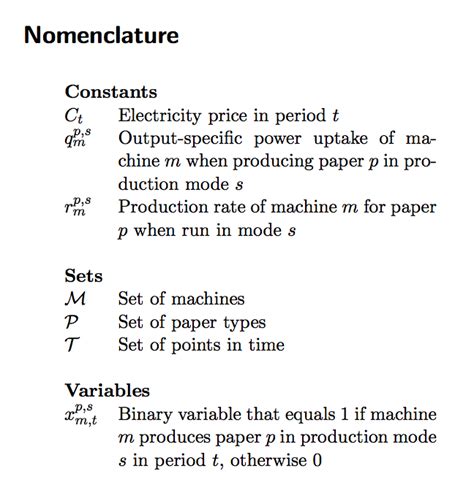 Nomenclature Nomencl Package Combining Option Nomentbl With Custom