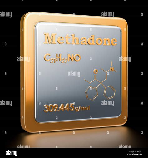 Methadone Icon Chemical Formula Molecular Structure 3d Rendering