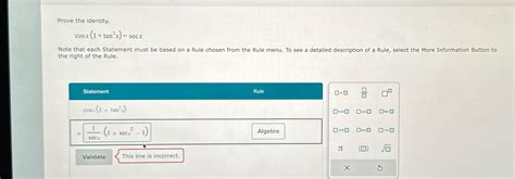 Solved Prove The Sx1tan2xsecxthe Right Of The