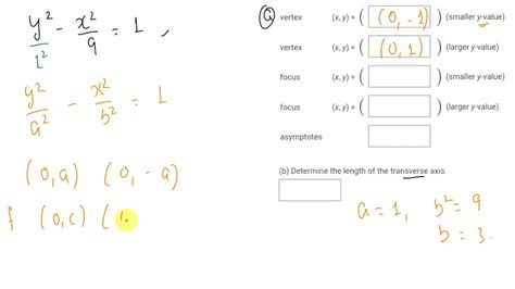 Solved An Equation Of A Hyperbola Is Given Y2 X291 A Find