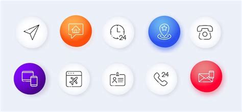 Premium Vector Contact Us Set Icon Location Handset Pointer Send