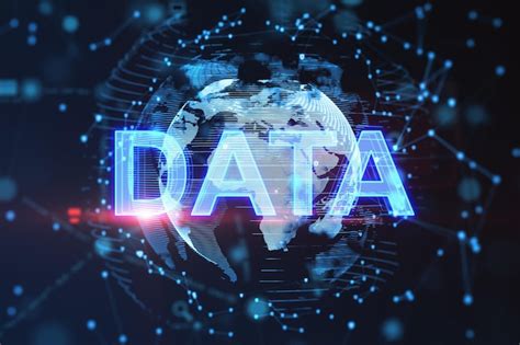 Premium Photo Digital Globe With Data Text Representing Global Big