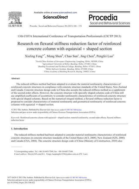 [pdf] Research On Flexural Stiffness Reduction Factor Of Reinforced Concrete Column With