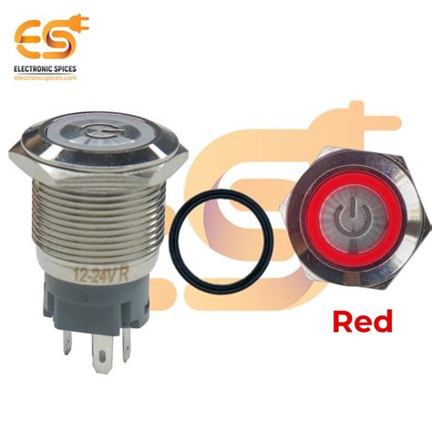 Buy Red Led Indicator Switch V Durable Metal Push Button