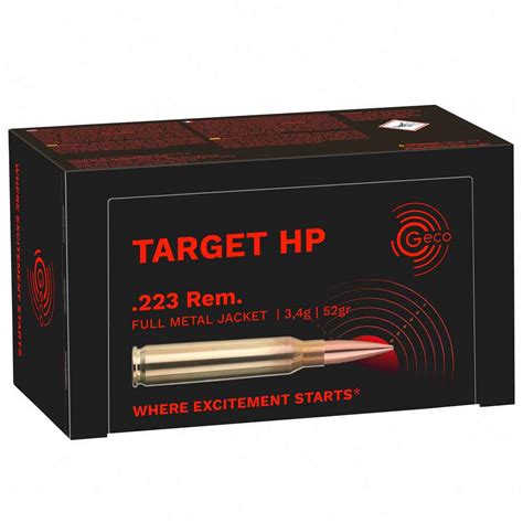 Geco 223 Rem Target Hp 34g52grs Kaliber 223 Rem Patronen Für