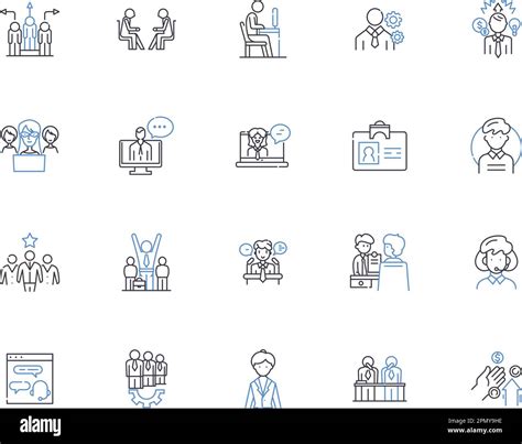 Career Outline Icons Collection Job Career Path Vocation Profession Livelihood Employment