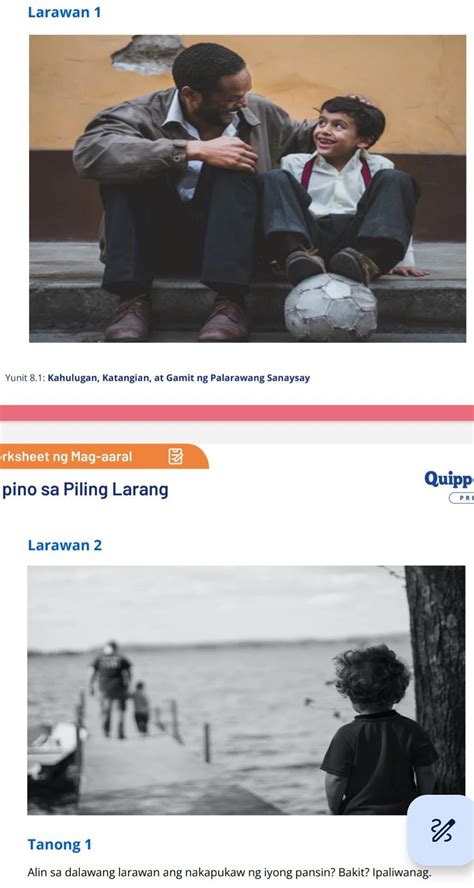 Tanong 1 Alin Sa Dalawang Larawan Ang Nakapukaw Ng Iyong Pansin Bakit