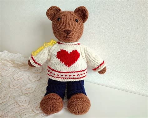 Mr Cuddles The Teddy Bear With Clothes Knitting Pattern