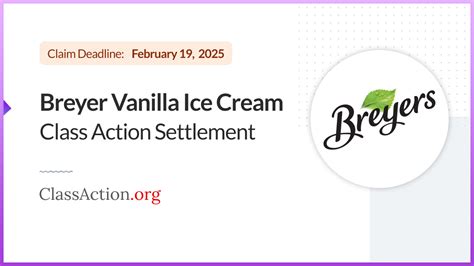 Vanilla Ice Cream Settlement Breyers Claim Form