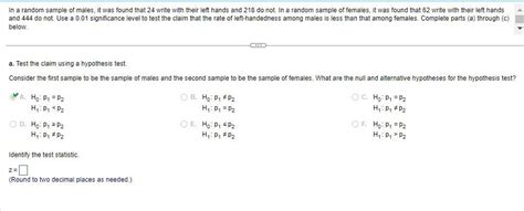 Solved Test The Given Claim Identify The Null Hypothesis Chegg Com