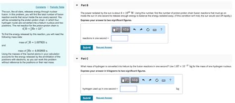 Solved Part B The Sun Like All Stars Releases Energy