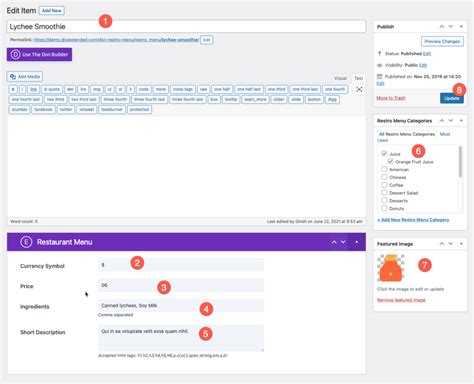 adding menu items divi extended documentation