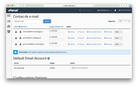 WebTuga CPanel Alterar Password De Conta De E Mail