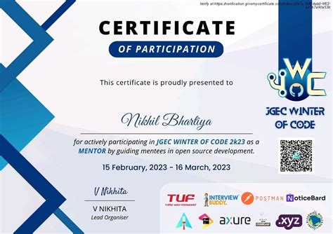 Nikhil Bhartiya On Linkedin Opensource Mentor Jwoc Journey