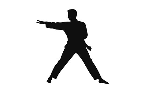 A Tai Chi Pose Black Silhouette Vector 35992735 Vector Art At Vecteezy