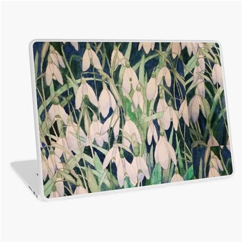 Snowdrops Watercolour Painting Laptop Skin By Esmee Van Breugel In 2022