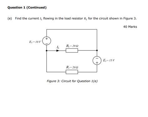 Solved Question Continued E Find The Current I Chegg